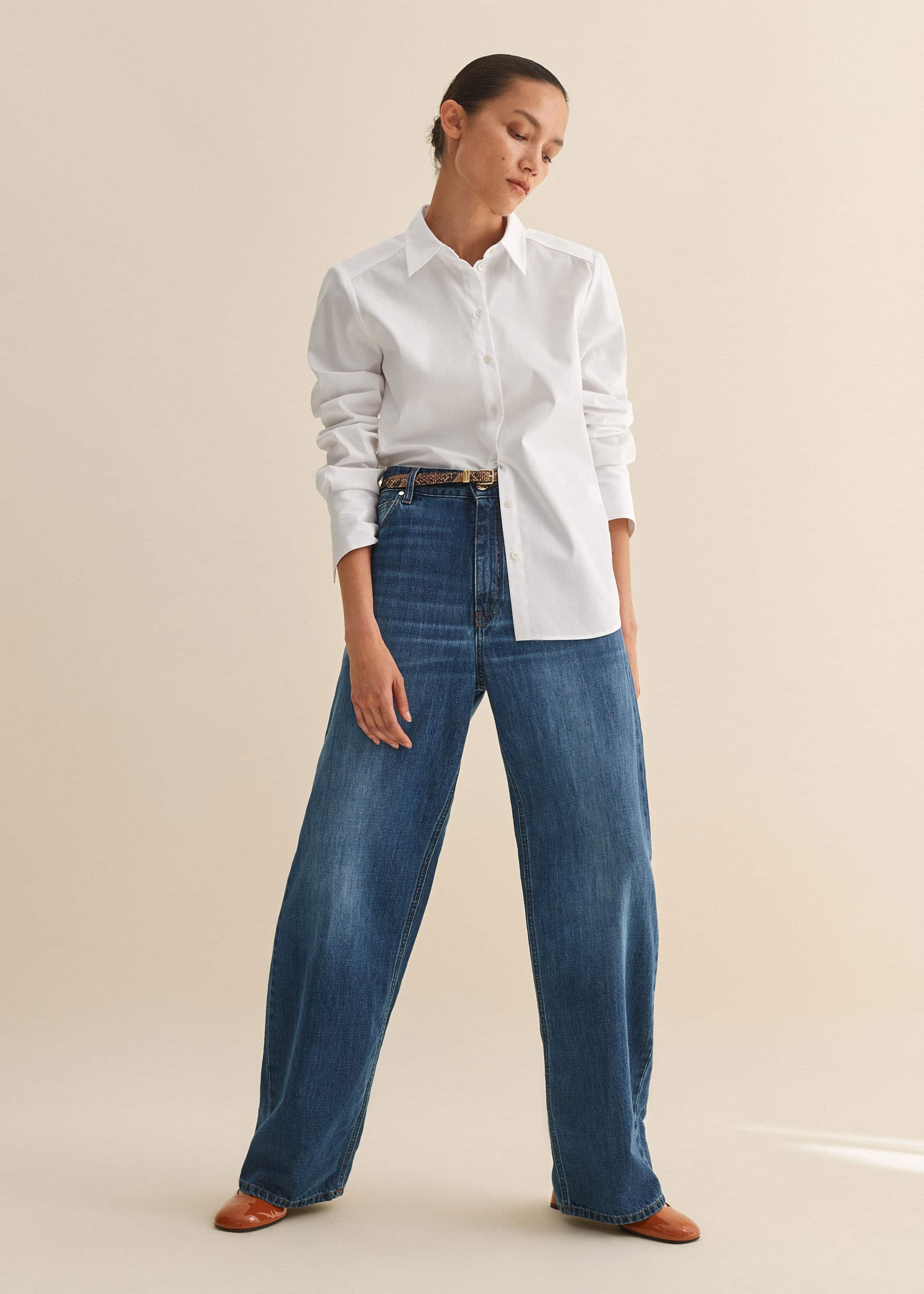 White Crease Less Cotton Forever Shirt | Women's White Shirts | ME+EM