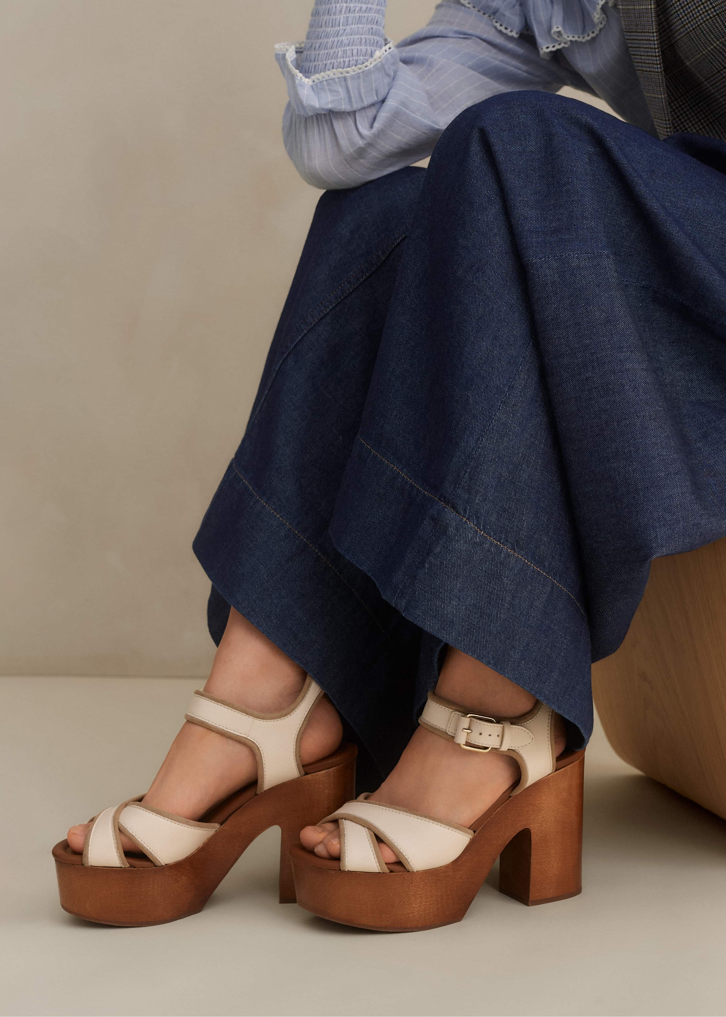 Women's Off White 70s Clog Sandal | ME+EM