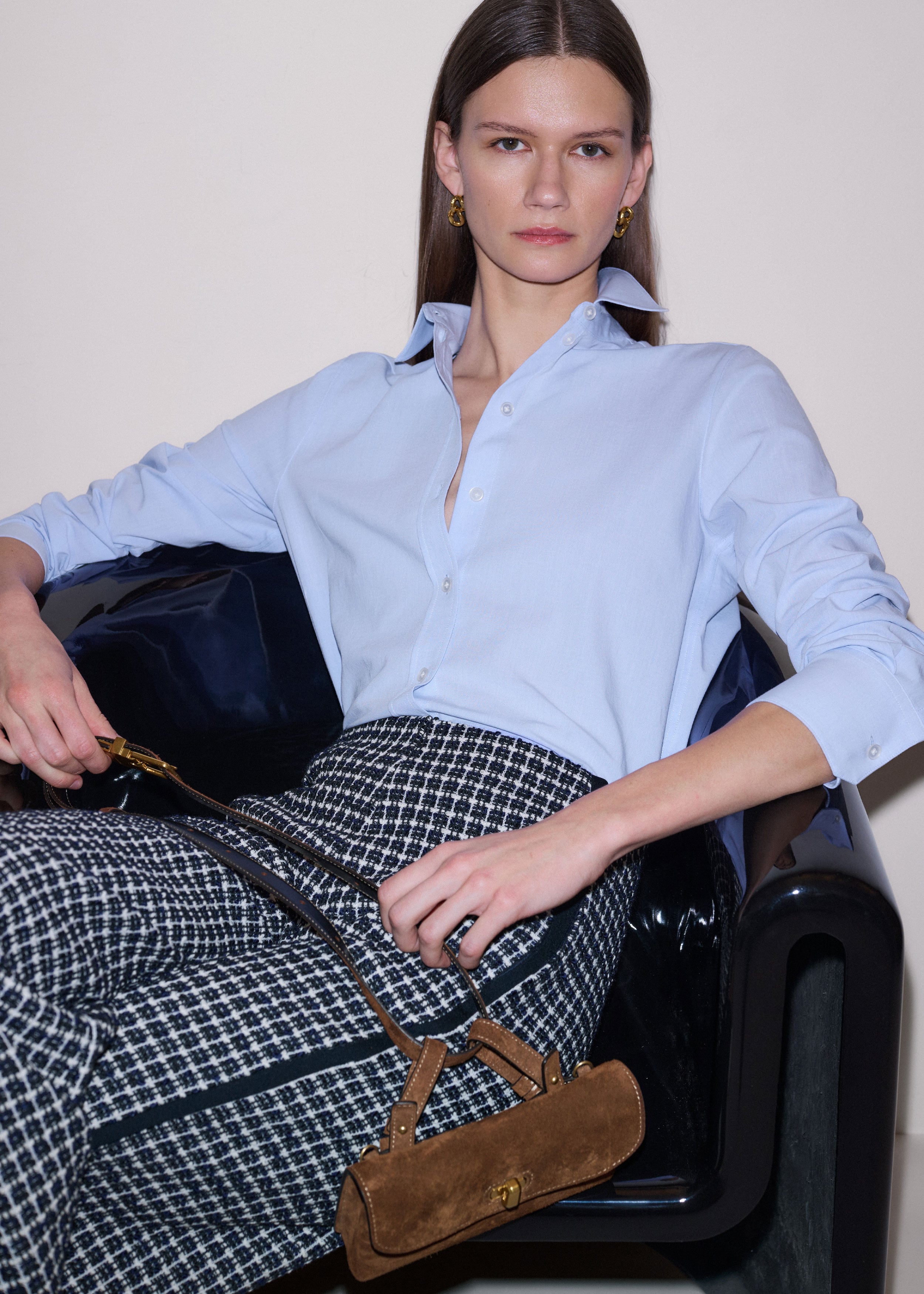 Women's Blue Travel Layering Shirt | ME+EM