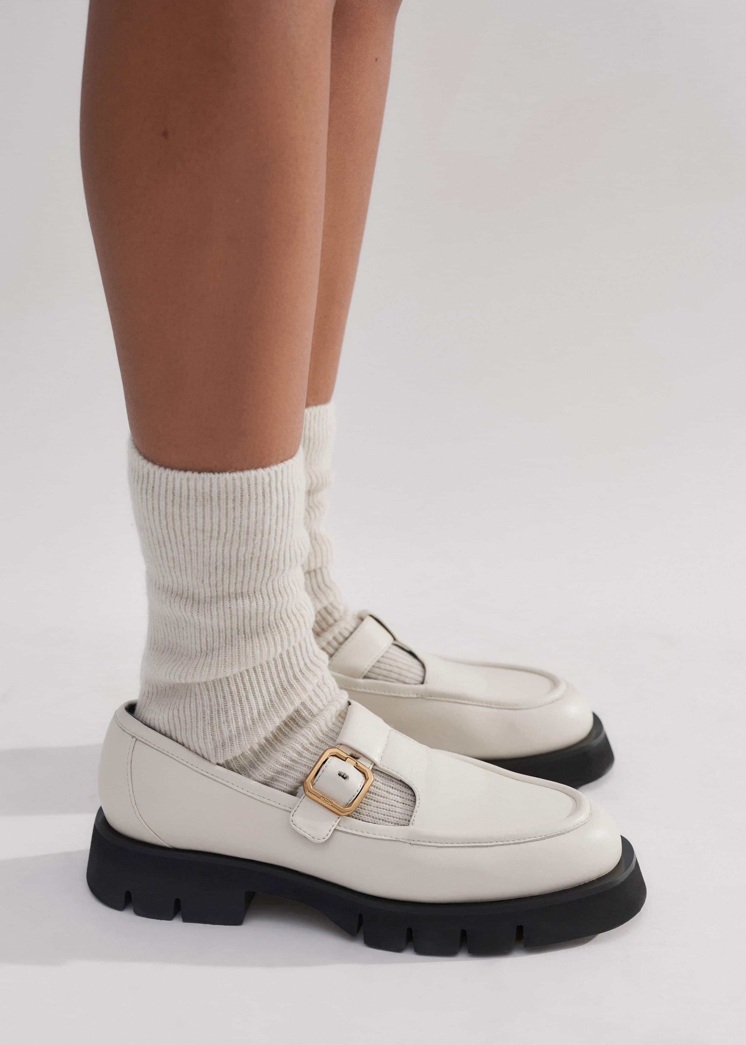 Women's Brown Cashmere-Blend Socks | ME+EM