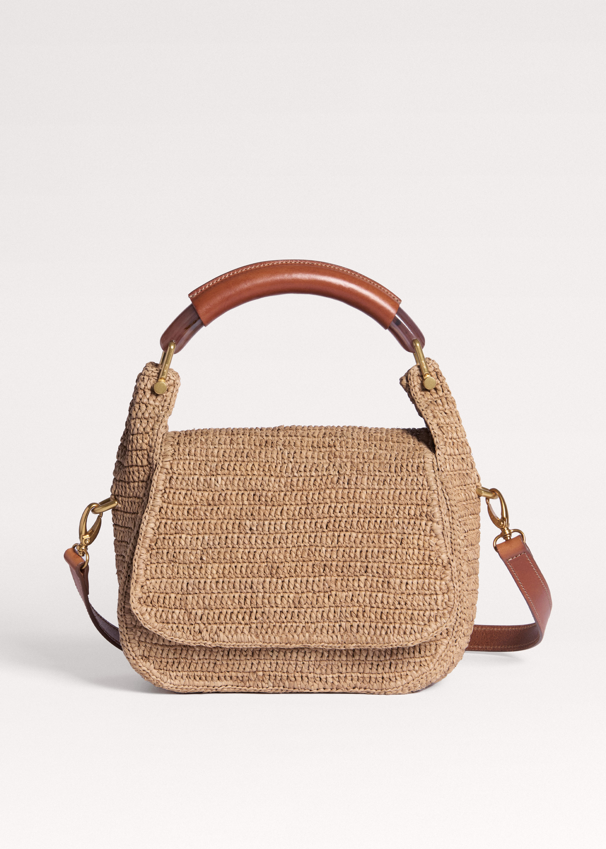 Women's Natural Mini Raffia Handbag | ME+EM