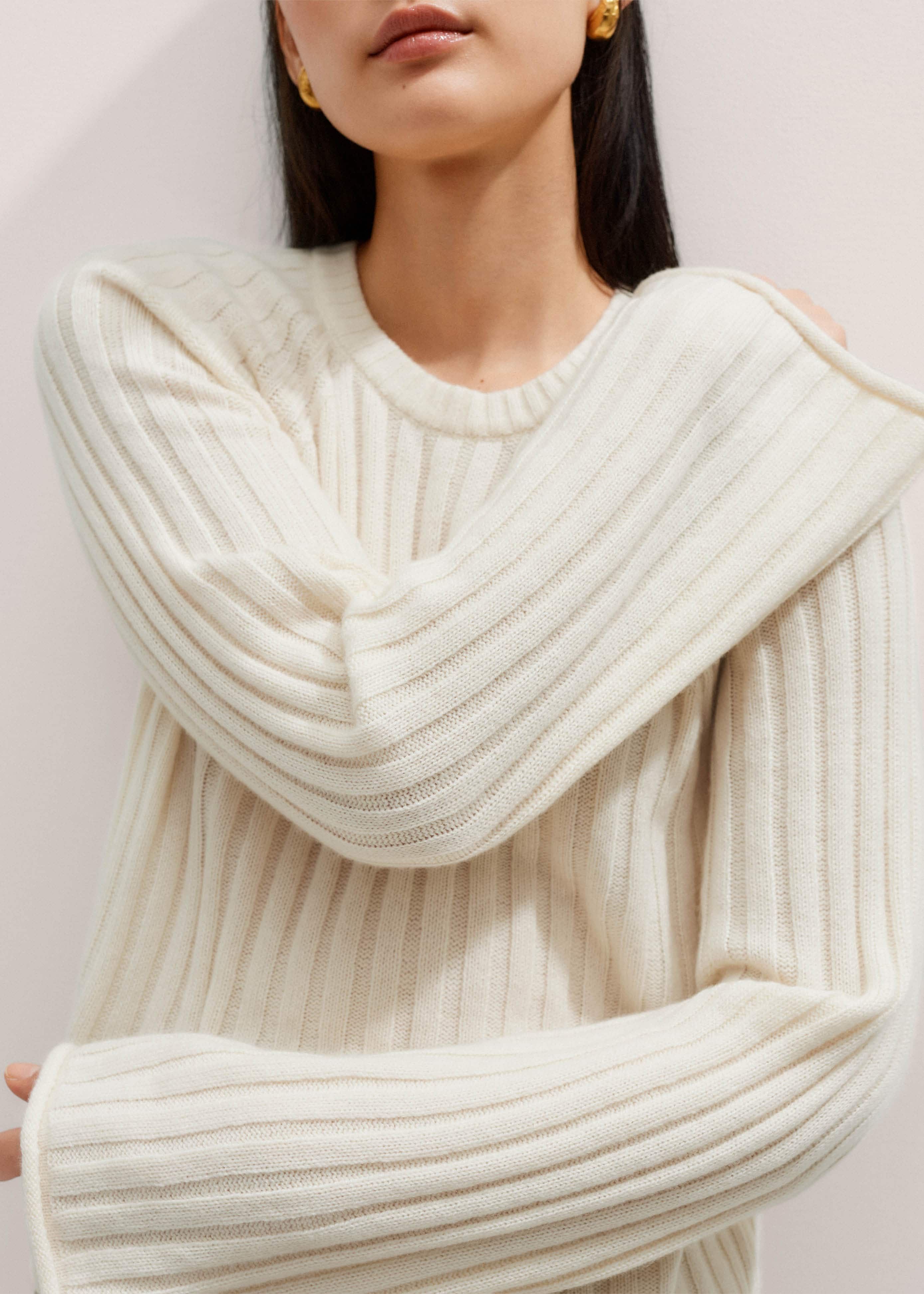 Women's Cream Cashmere Lofty Rib Sweater | ME+EM