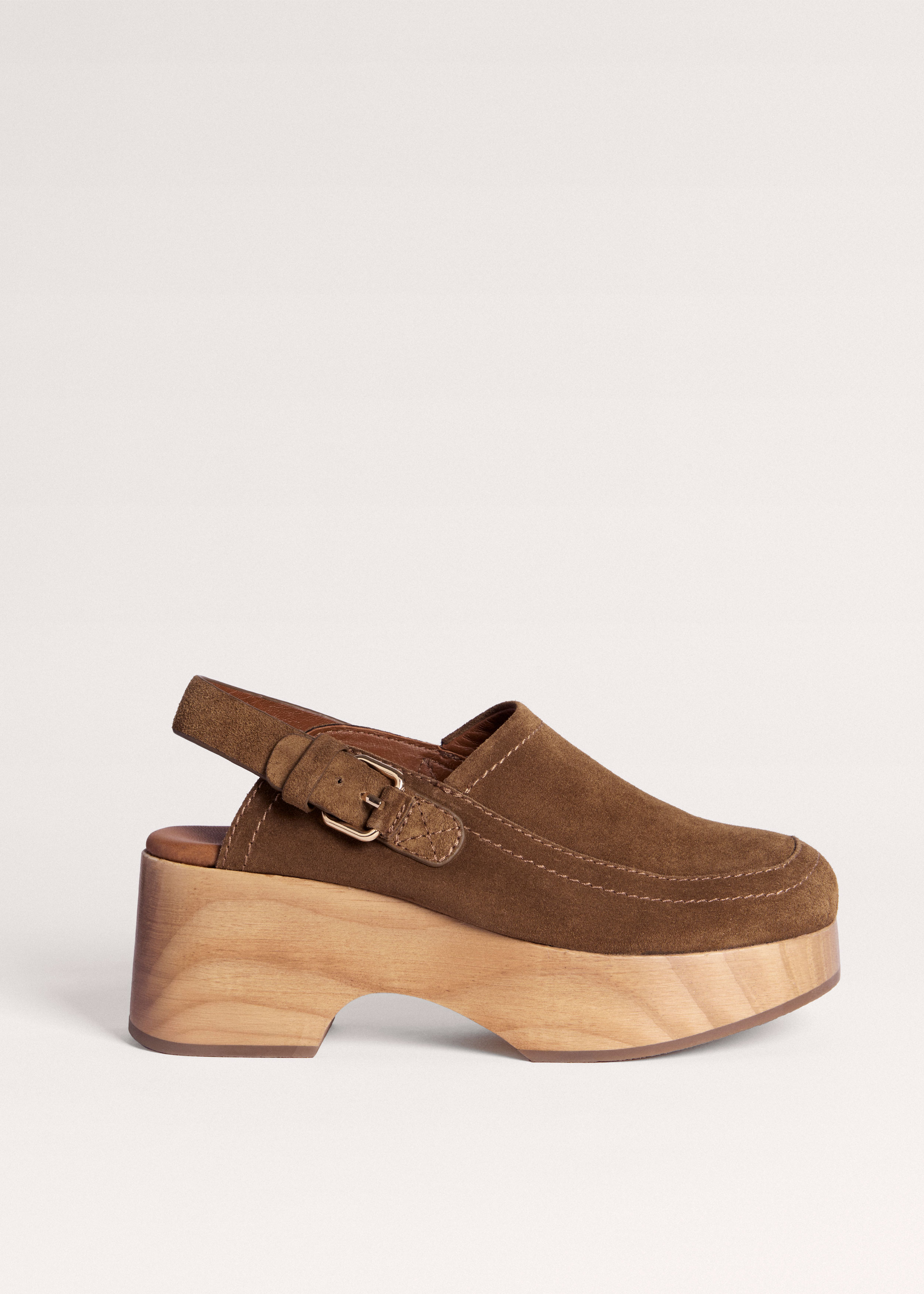 Women's Brown Leather Clog | ME+EM