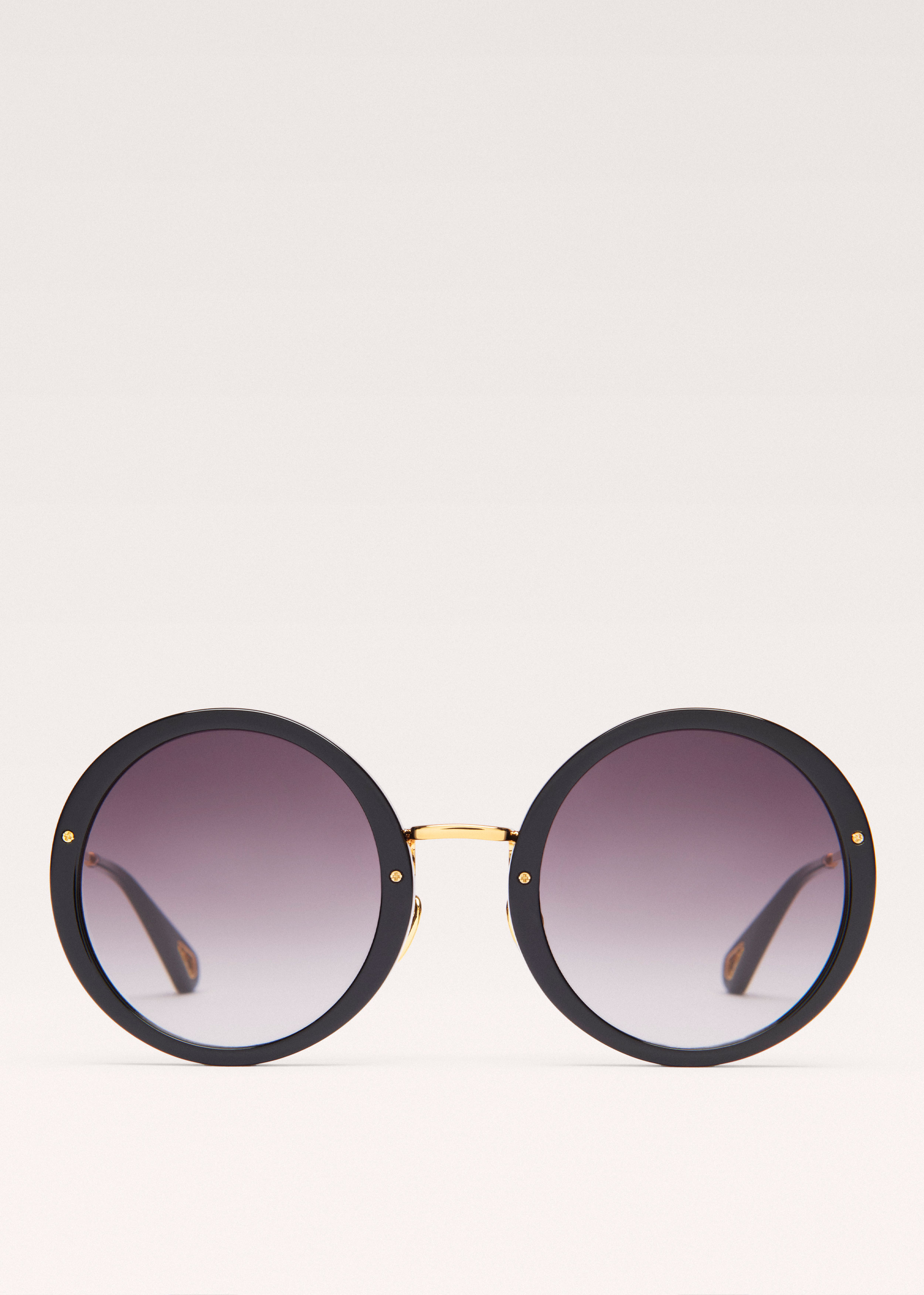 Women's Black Circular Sunglasses | ME+EM