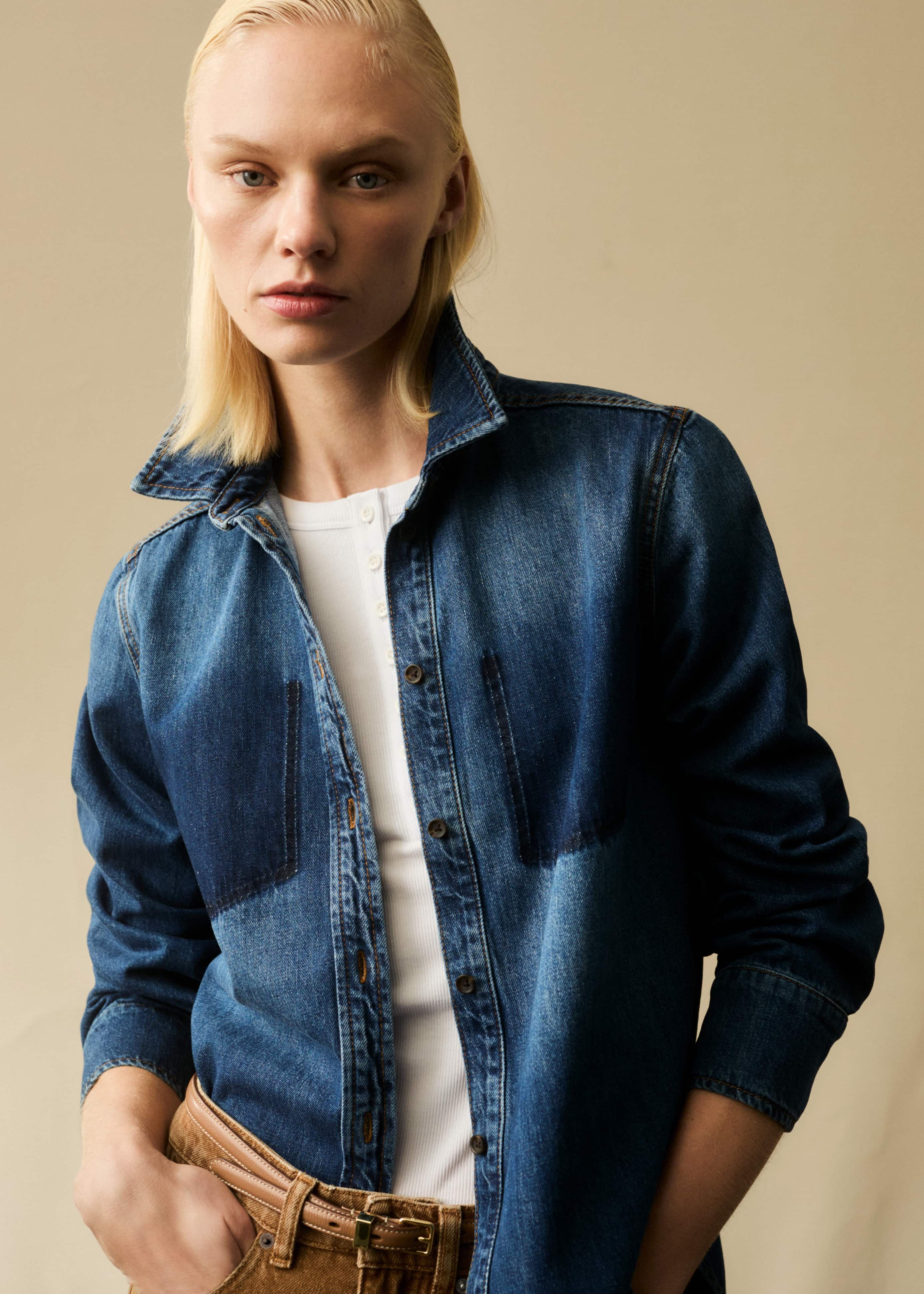 Women's Blue Authentic Denim Forever Shirt | ME+EM