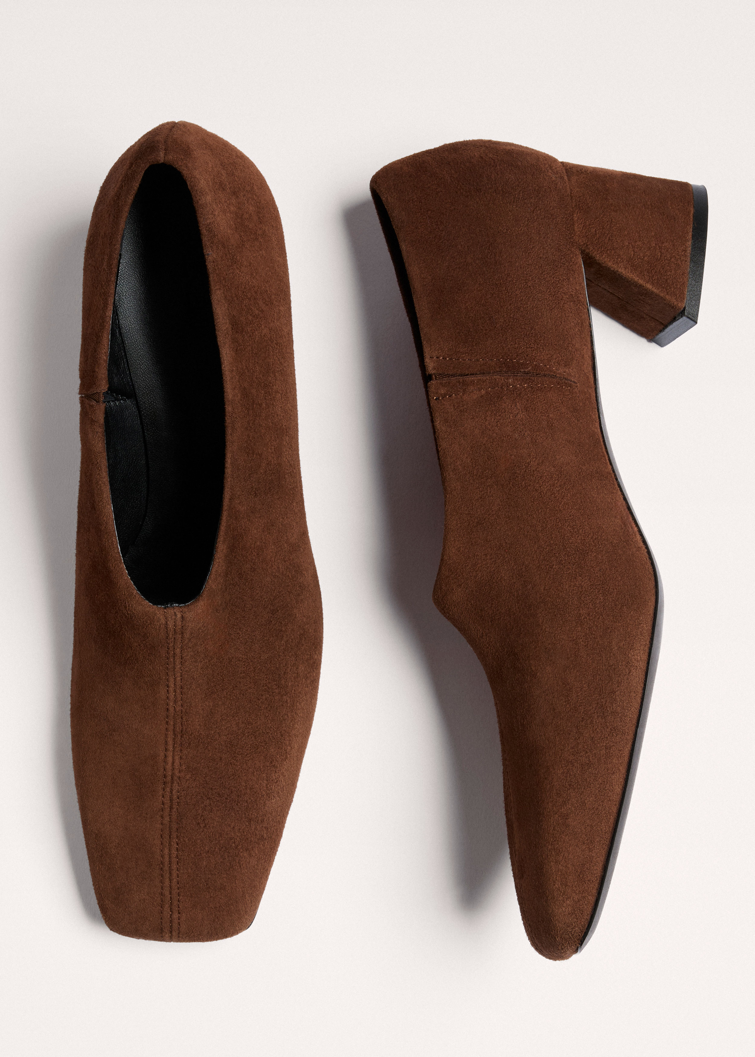 Women's Brown High Front Block Heel | ME+EM