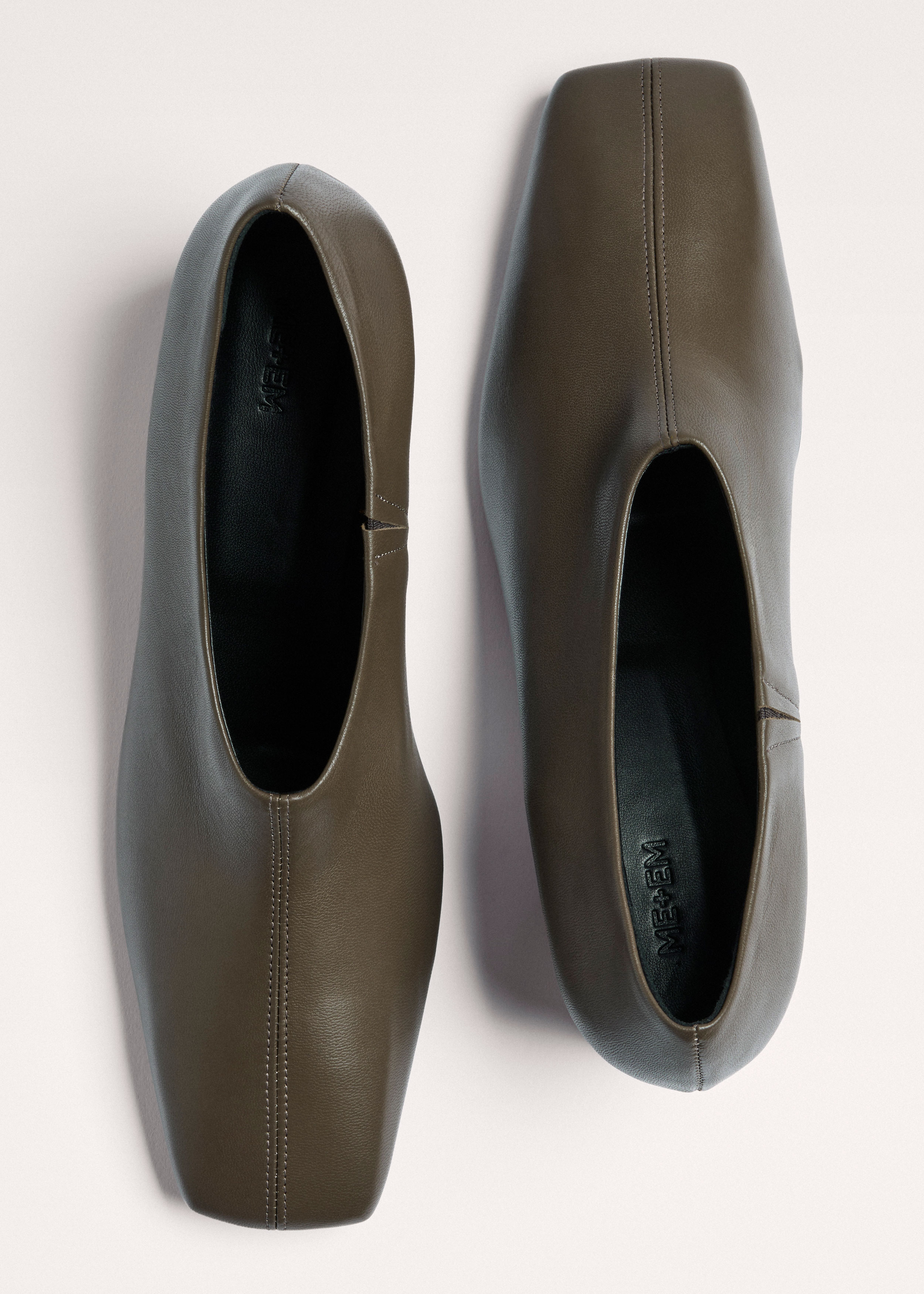 Women's Olive Green High Front Block Heel | ME+EM