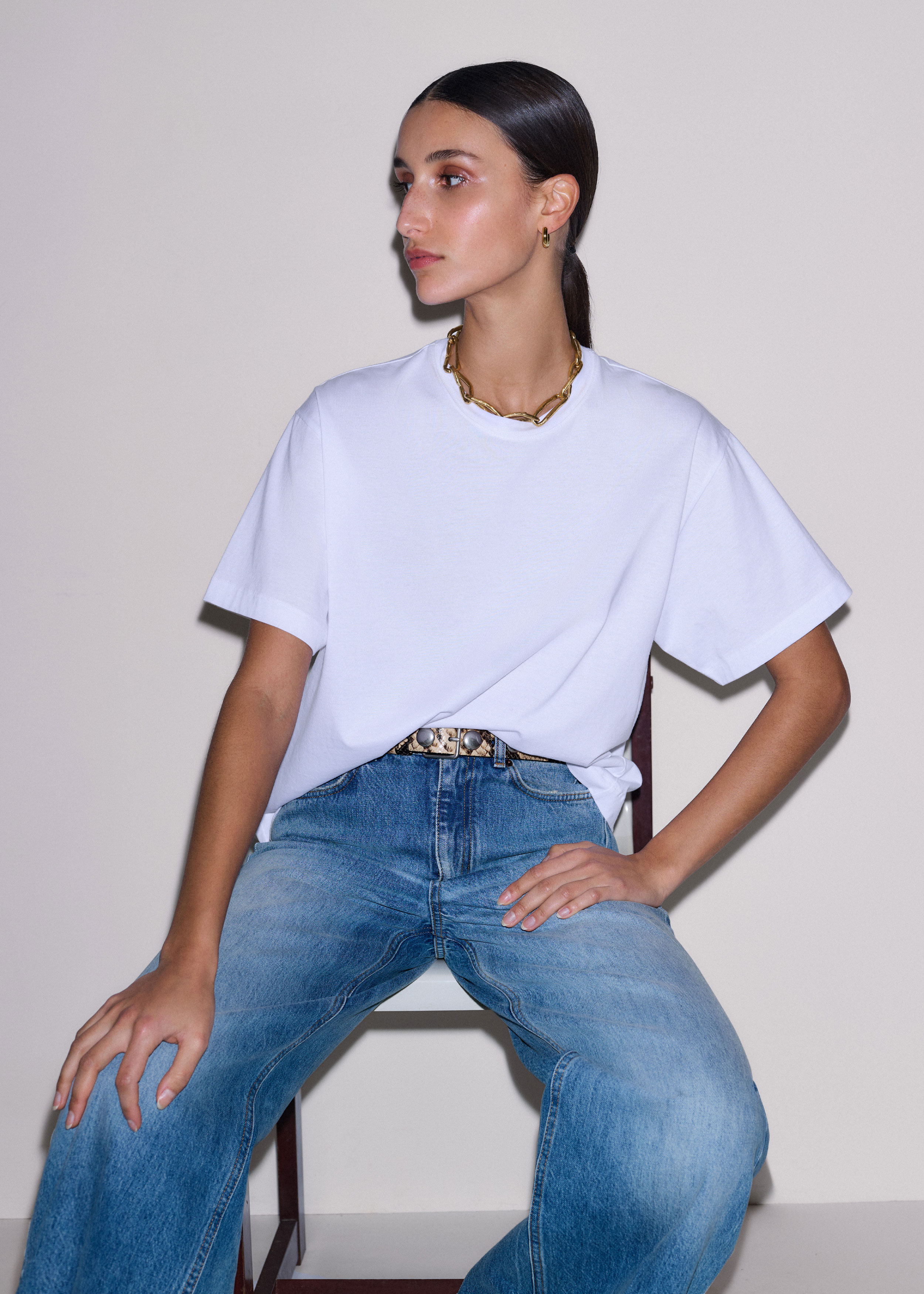 Women's White Oversized Tee | ME+EM