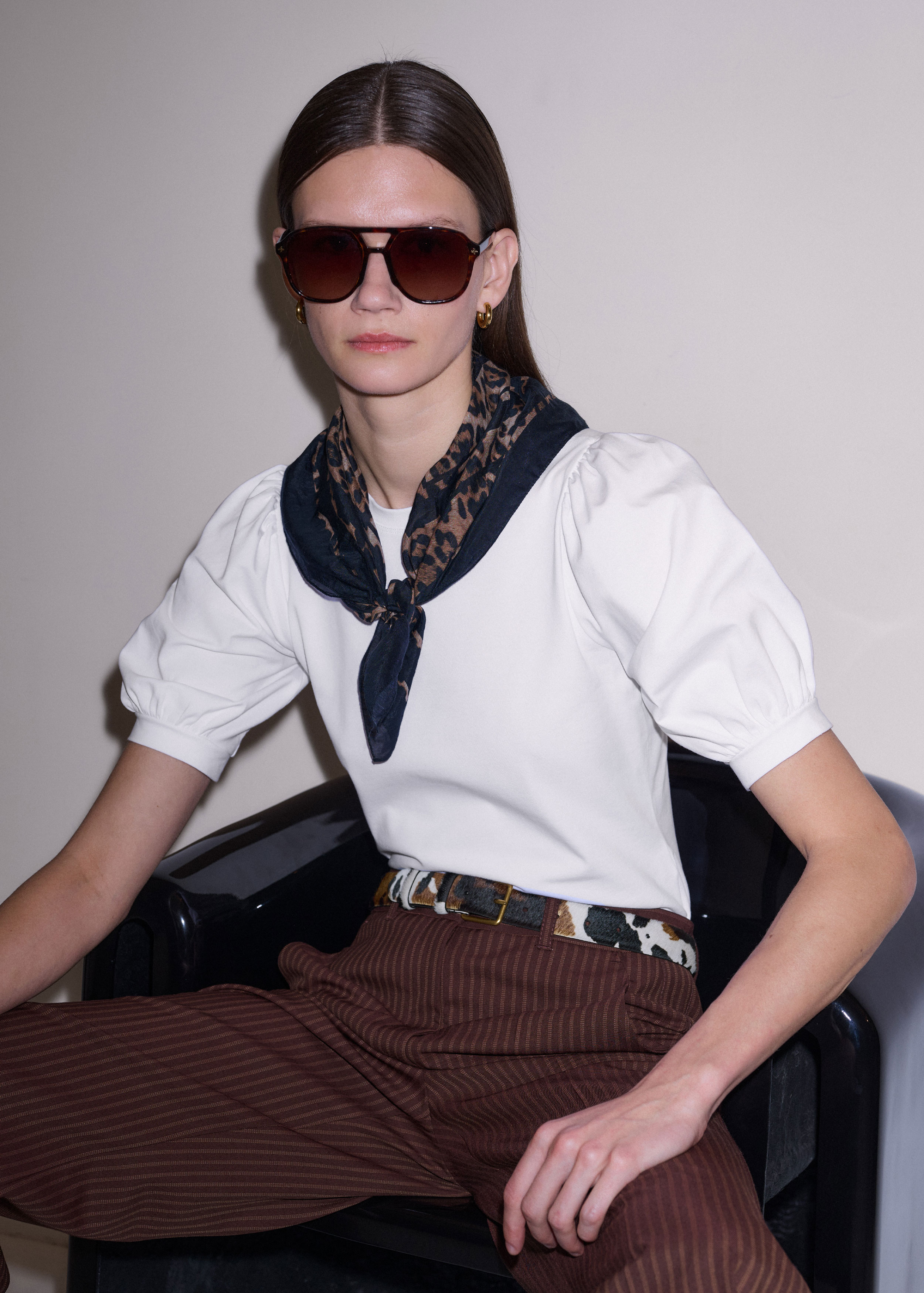 Women's White Feminine Sleeve Tee | ME+EM