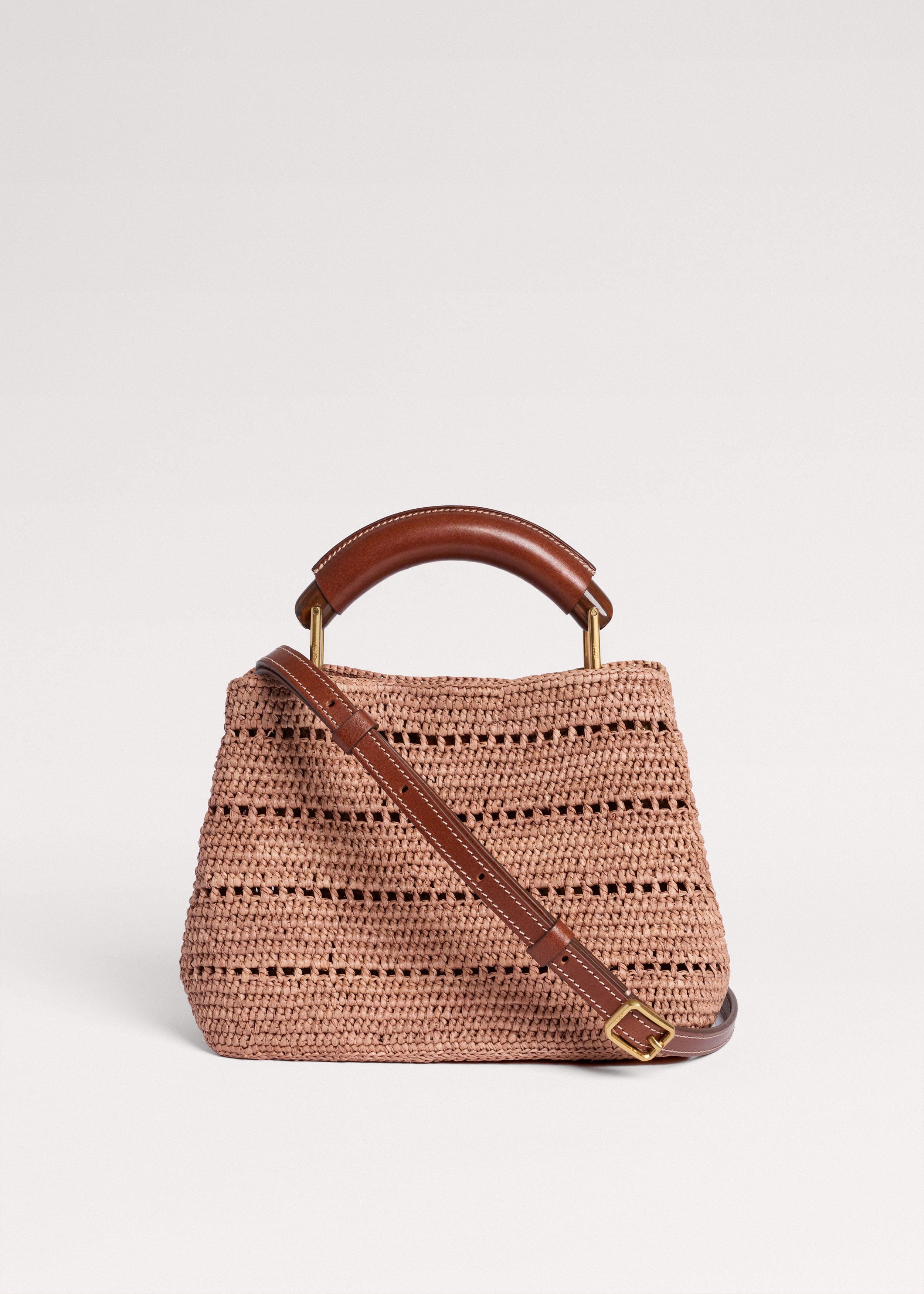 Women's Pink Raffia Mini Day Bag | ME+EM