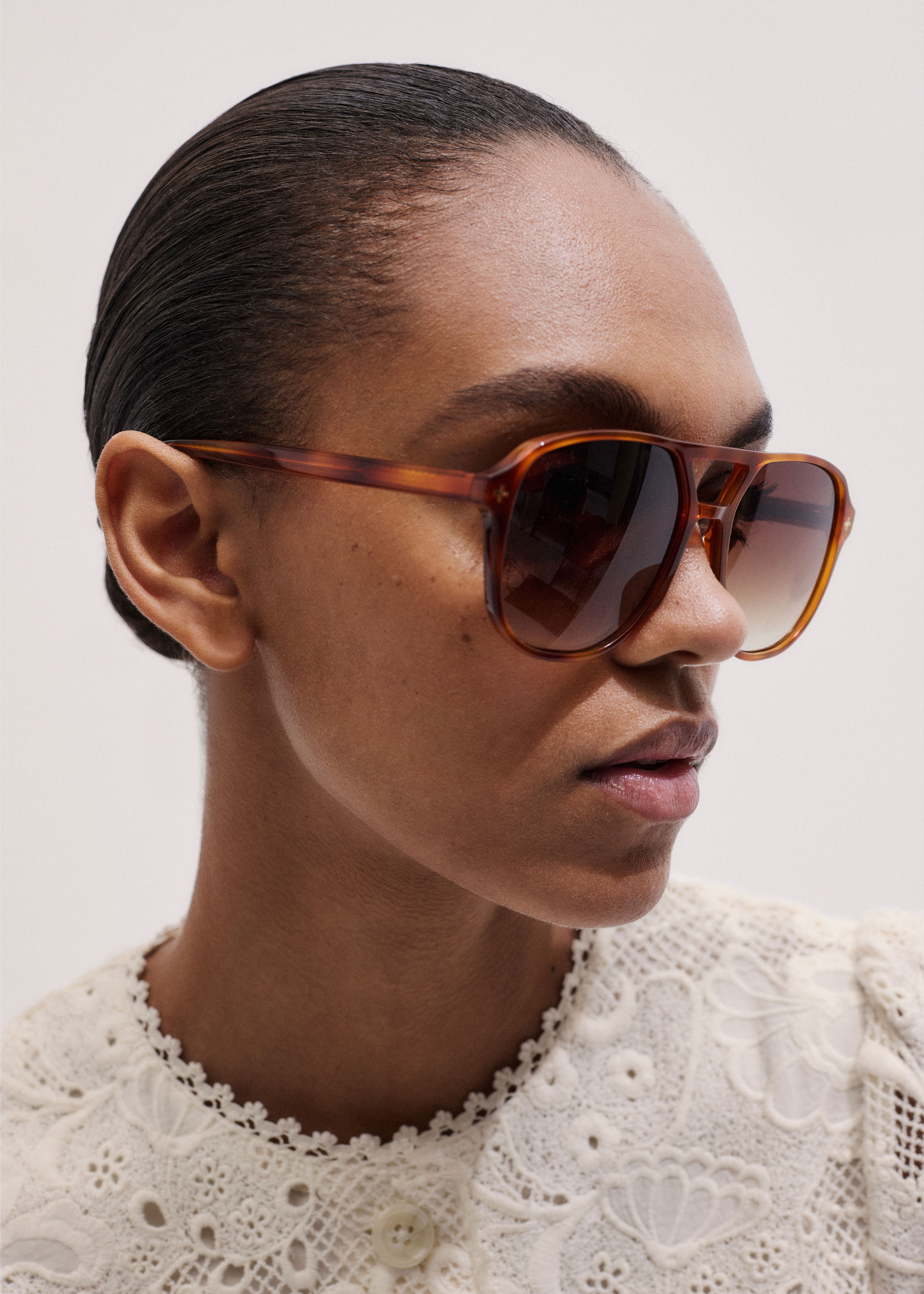 Women's Tortoiseshell Aviator Sunglasses | ME+EM