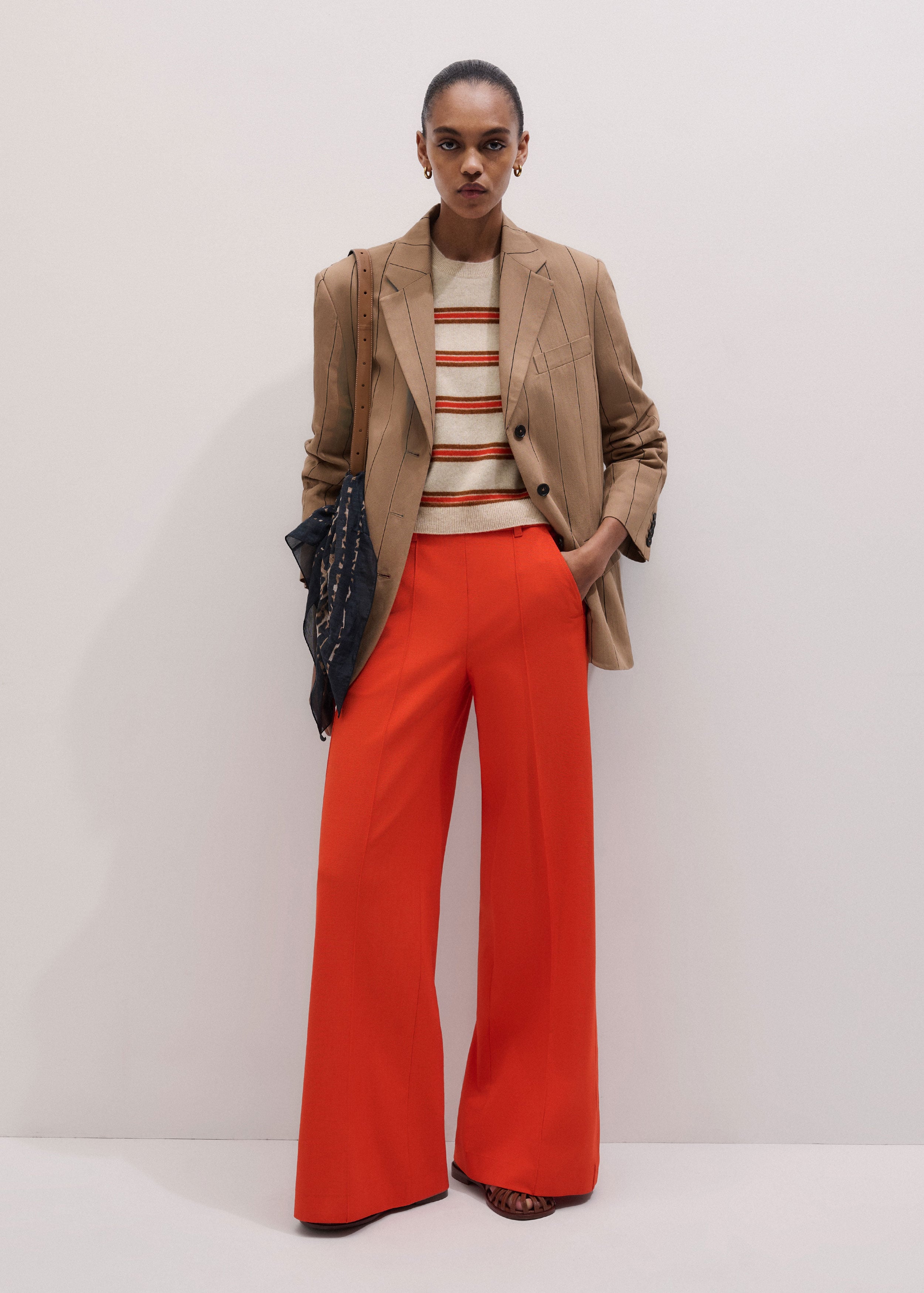 Women's Orange Forever Wide-Leg Pant | ME+EM