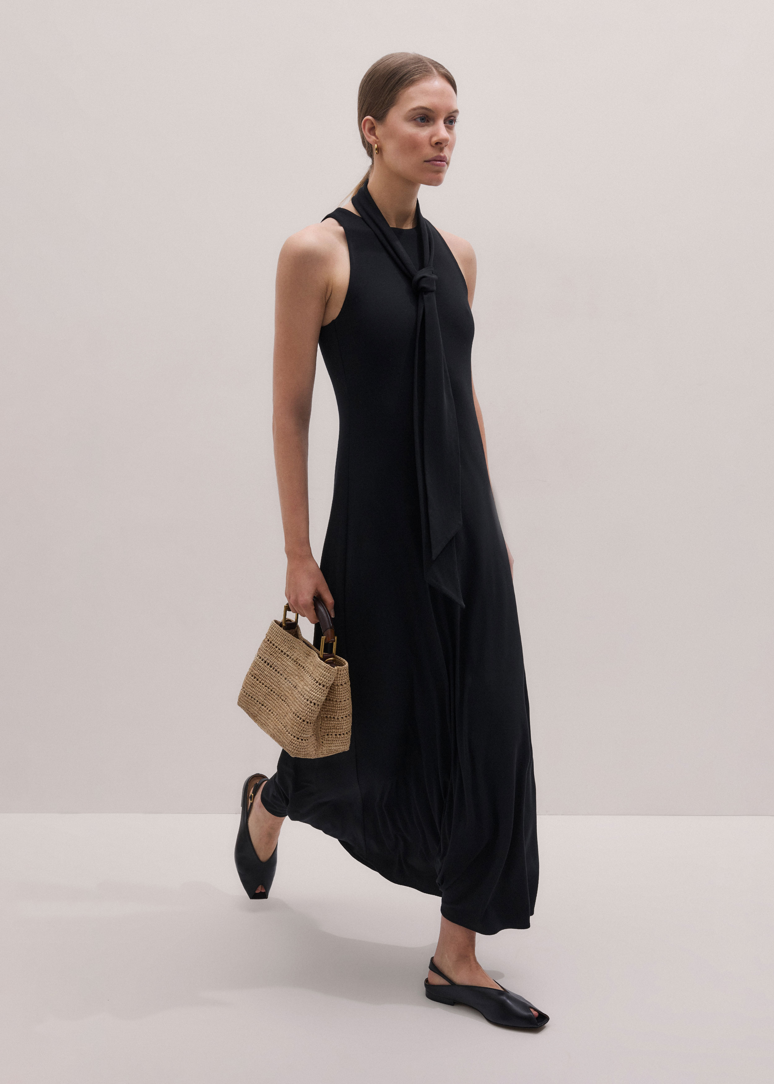Women's Black Fit + Flare Maxi Dress | ME+EM